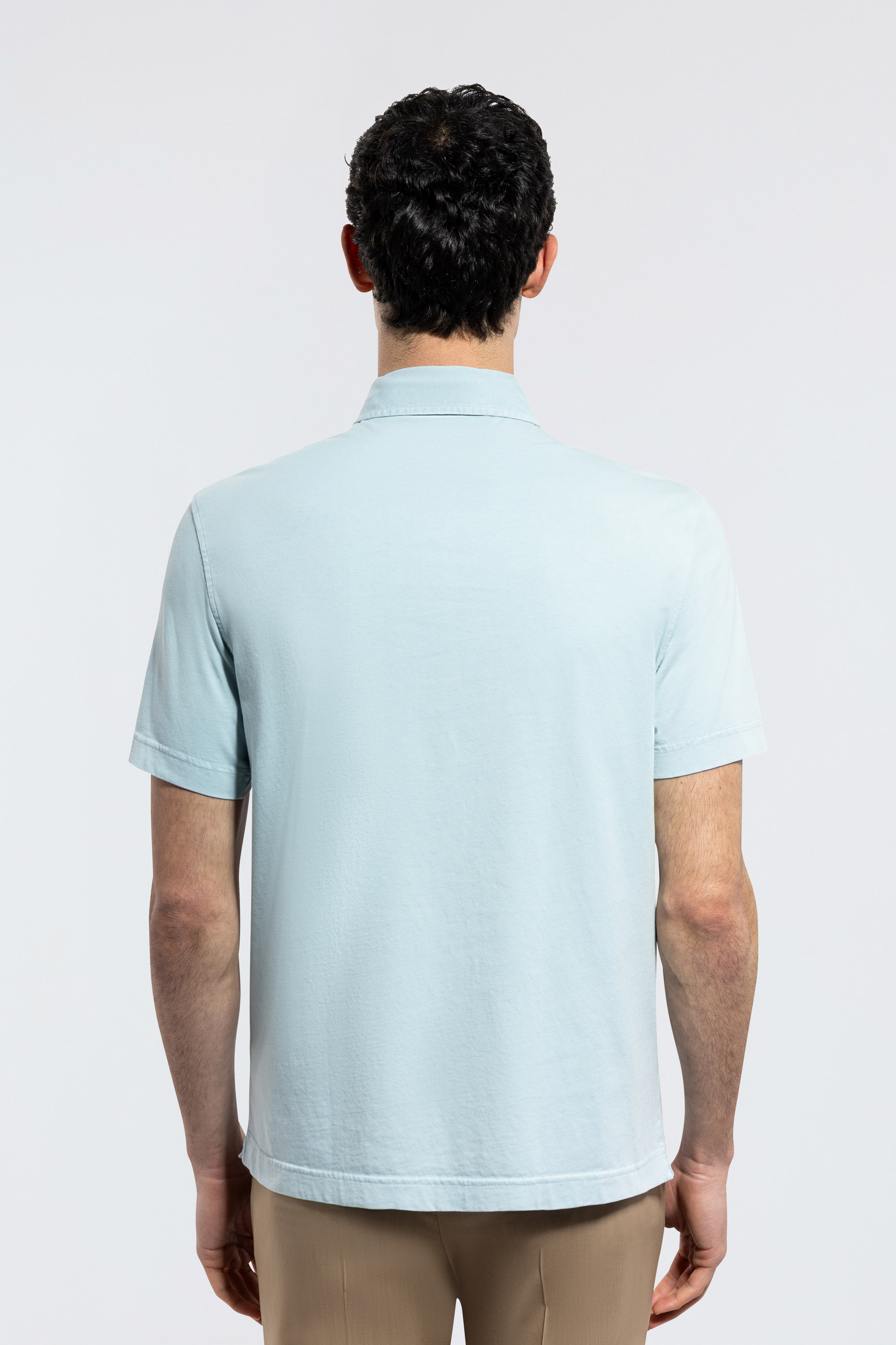 Pure Cotton Jersey Short-Sleeve Polo | Man, Clothing, Polo | Drumohr ...